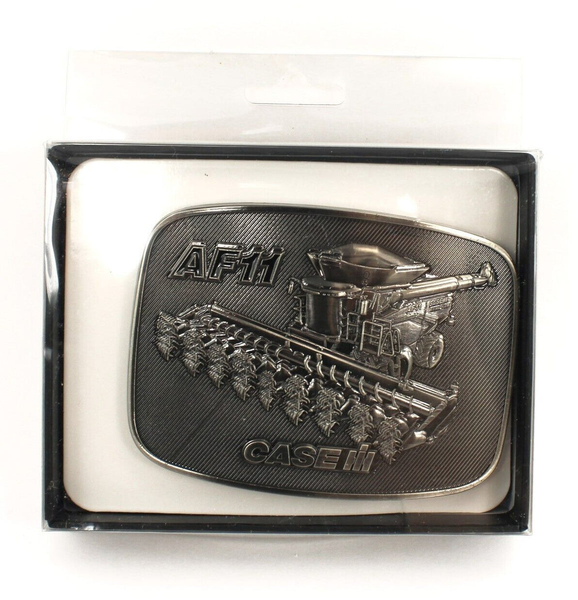 2024 SpecCast Case IH AF11 Combine Pewter Belt Buckle ZJD1935| mc2-toys