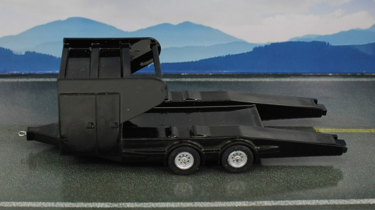 1:64 BLACK Parker Ramp Over Race Car Trailer for ADC Dirt Late Model D ...