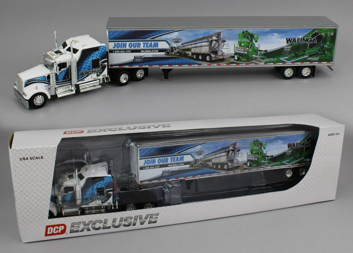1:64 DCP *WALINGA* Kenworth W900L 86" Studio Sleeper w/53' Van Trailer ...