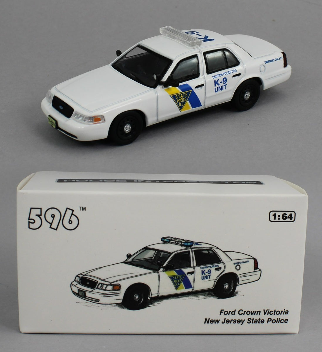 1:64 *596 DIECAST* New Jersey STATE POLICE Ford Crown Victoria Police ...
