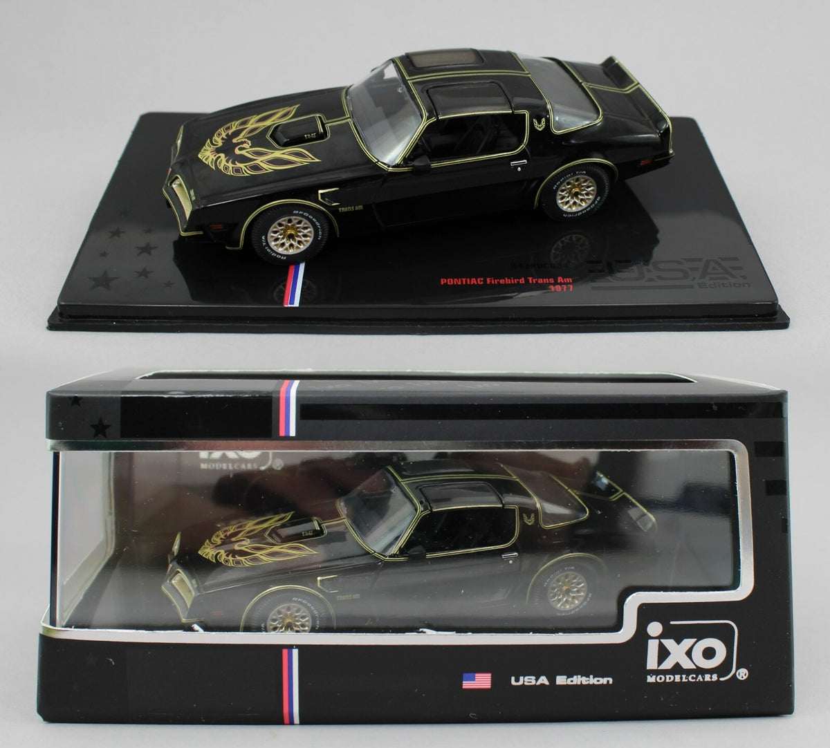 1:43 IXO Models *BLACK* 1977 Pontiac Firebird Trans Am *DIECAST* NIB ...