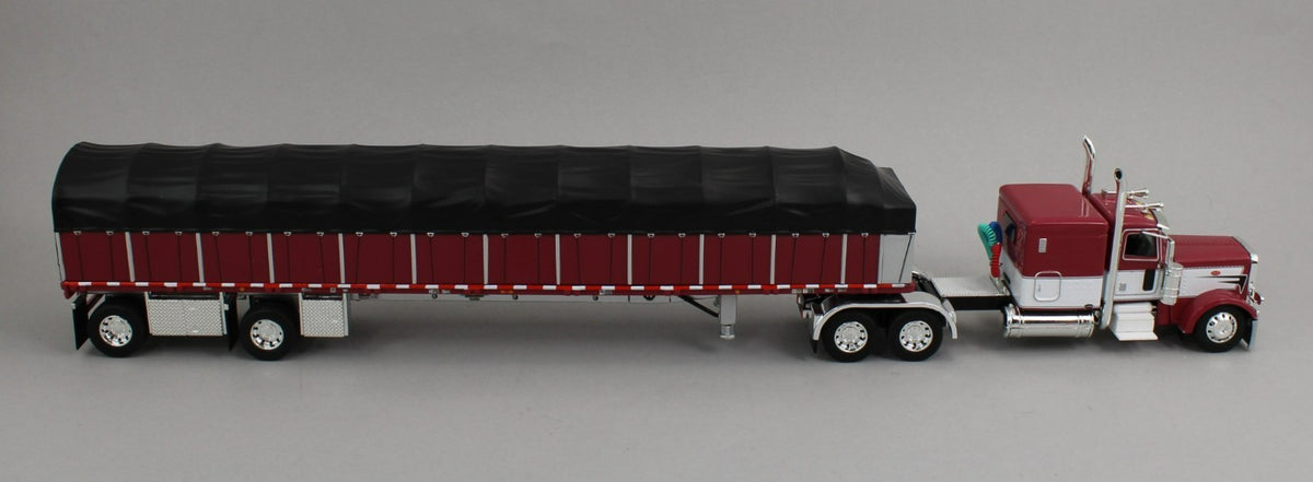 2025 DCP 1:64 *MAROON & WHITE* Peterbilt 389 63" Flattop w/WILSON COVE ...
