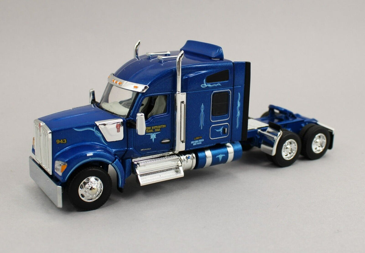 DCP 1:64 *WESTERN DISTRIBUTING* Kenworth W990 76" Mid-Roof Sleeper Sem ...