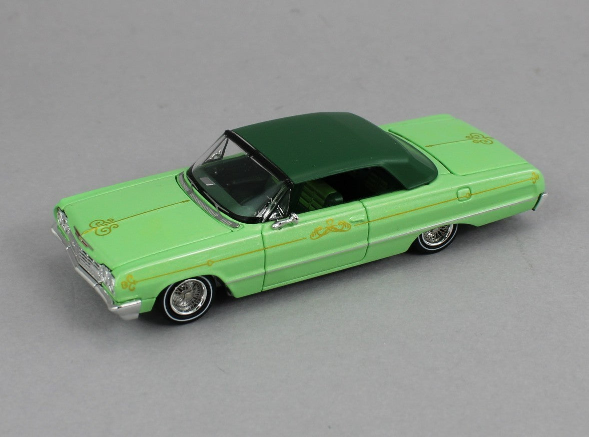 1:64 *FINE WORKS 64* Green Chevrolet IMPALA *LOWRIDER* High Detail NIB ...