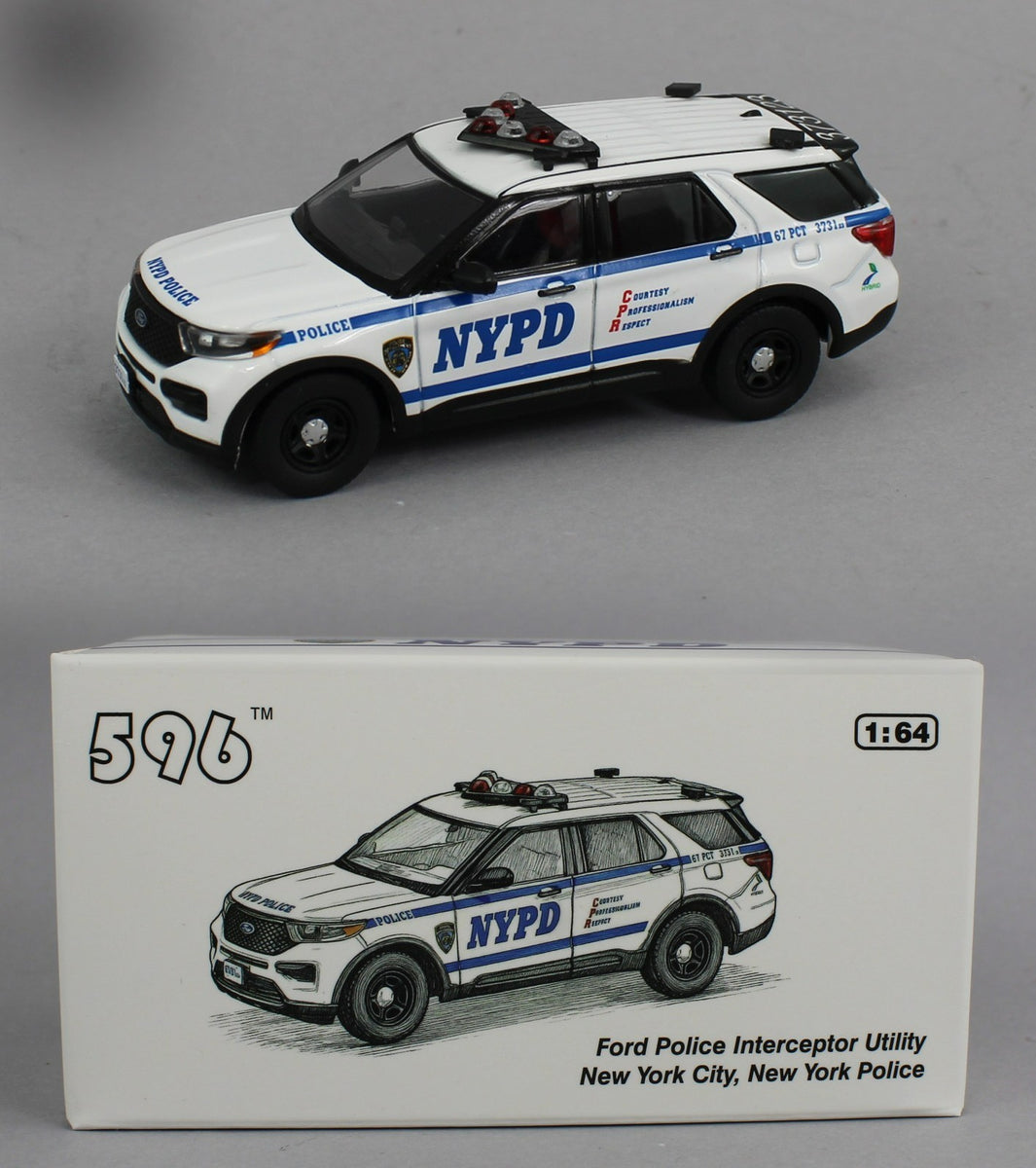 1:64 *596 DIECAST* NYPD Ford Police Interceptor Utility SUV POLICE CAR ...