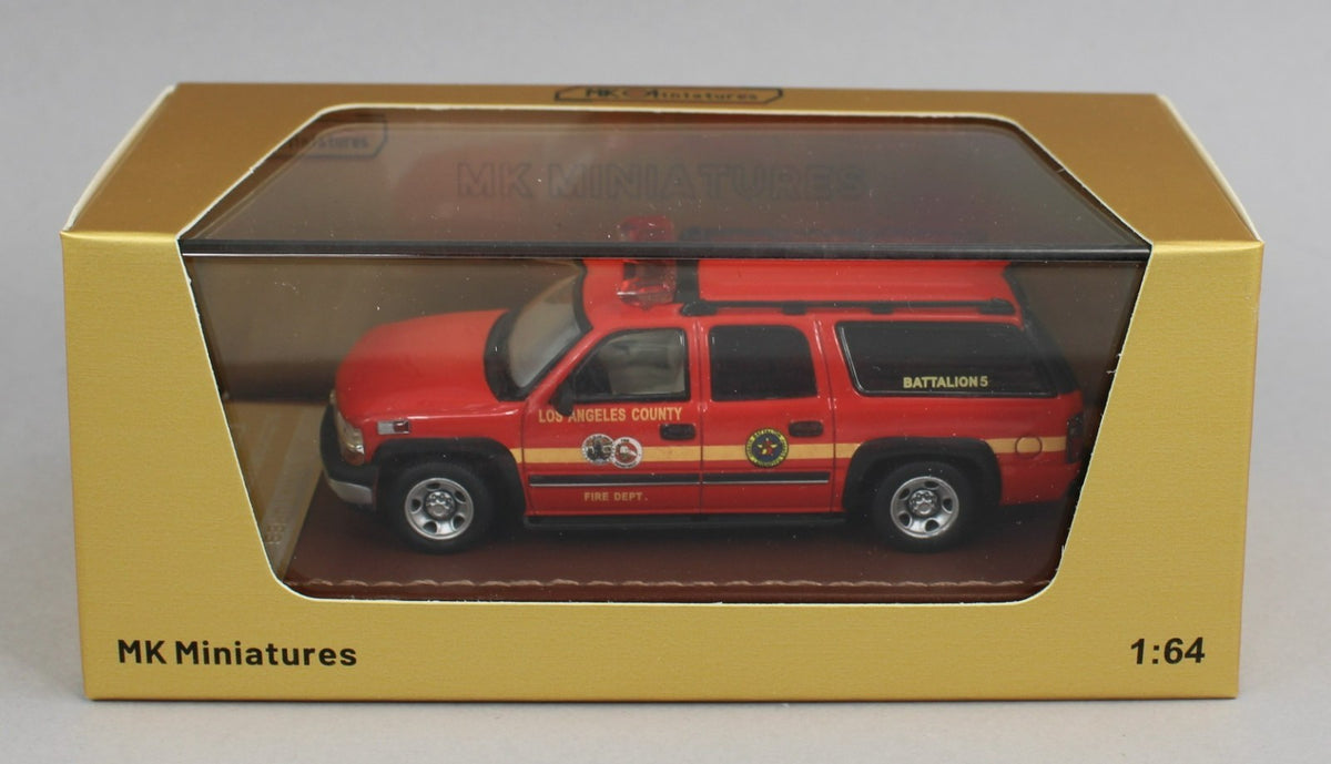 1:64 *MK MINIATURES* Los Angeles County Fire Dept CHEVY SUBURBAN RESCU ...
