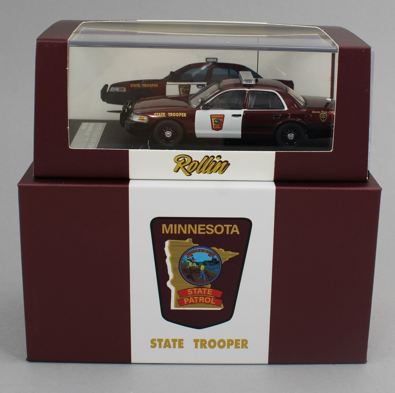 1:64 *ROLLIN DIECAST* MINNESOTA STATE TROOPER FORD CROWN VICTORIA Poli ...