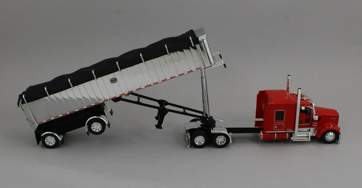 DCP 1:64 *RED* Kenworth W900L 72" Flattop w/CHROME Mac Coal End Dump T ...
