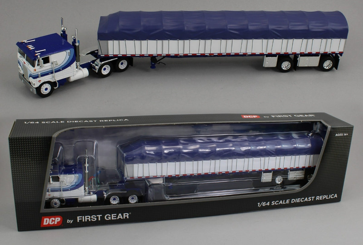 2025 DCP 1:64 *WHITE & BLUE* Peterbilt 352 110" COE w/WILSON COVERED W ...