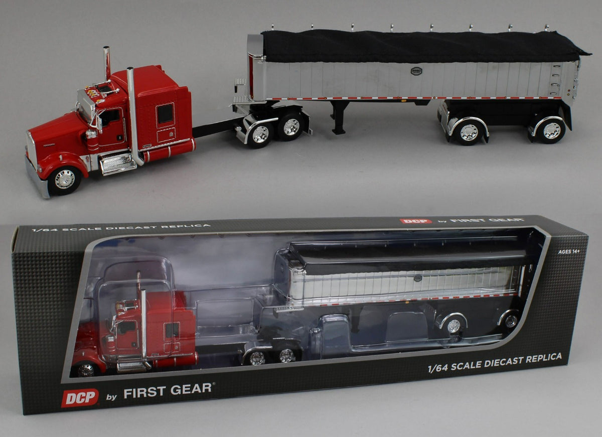 DCP 1:64 *RED* Kenworth W900L 72" Flattop w/CHROME Mac Coal End Dump T ...