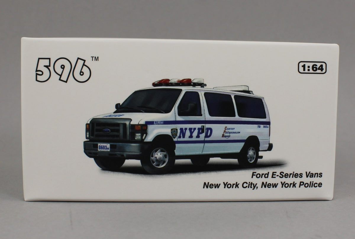 1:64 *596 DIECAST* NYPD Ford E-Series E-350 Police Van *NIB*| mc2-toys