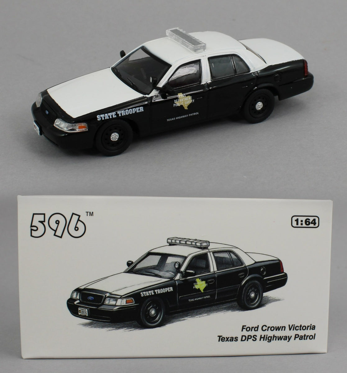 1:64 *596 DIECAST* Texas Highway Patrol DPS Police Ford Crown Victoria ...