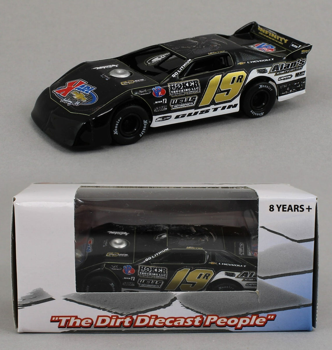 2025 ADC 1:64 Dirt Late Model *RYAN GUSTIN* #19g Hoker Trucking KARL D ...