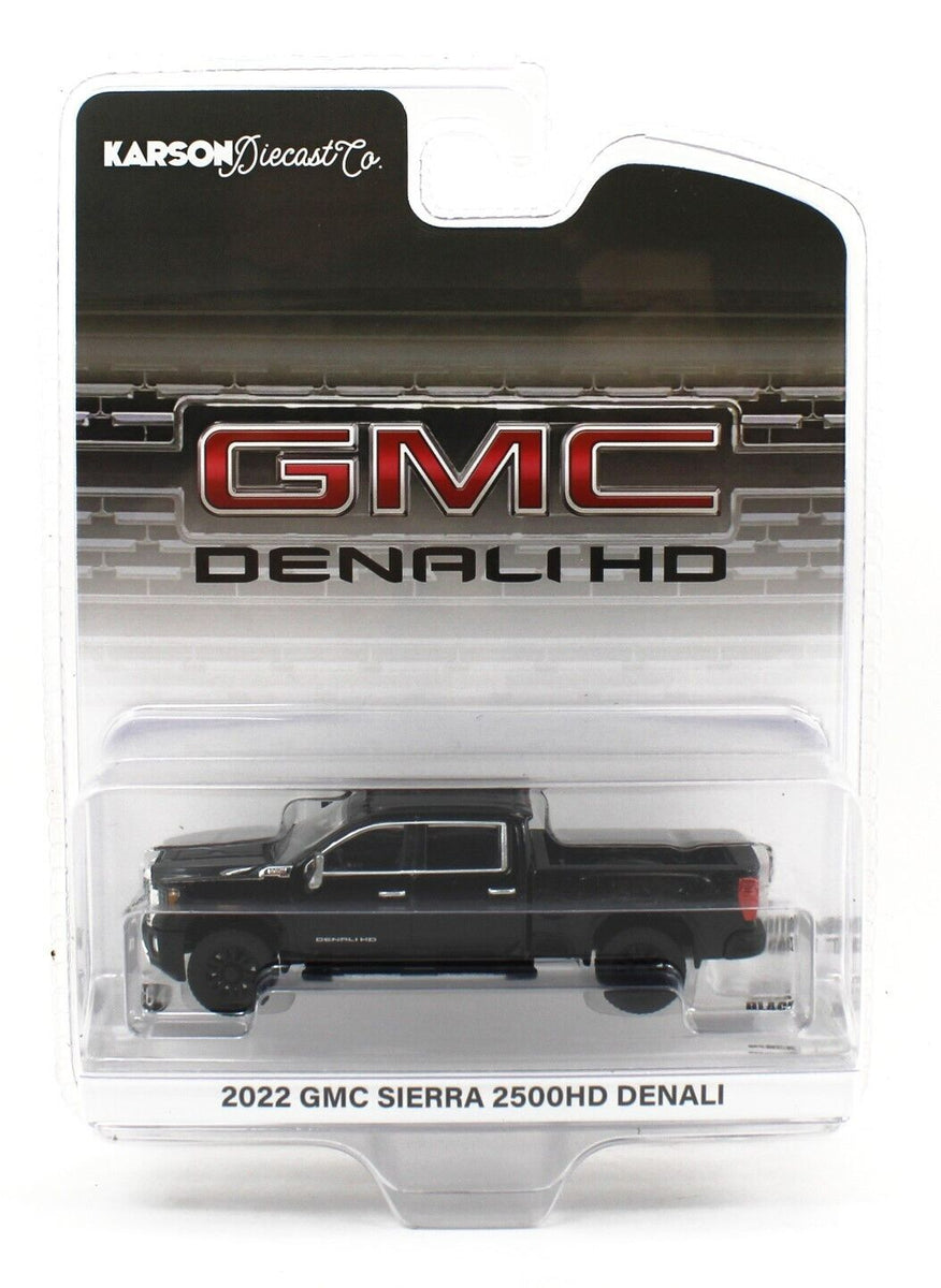 1:64 GreenLight *BLACK* 2022 GMC Sierra 2500HD Denali Crew Cab Pickup ...