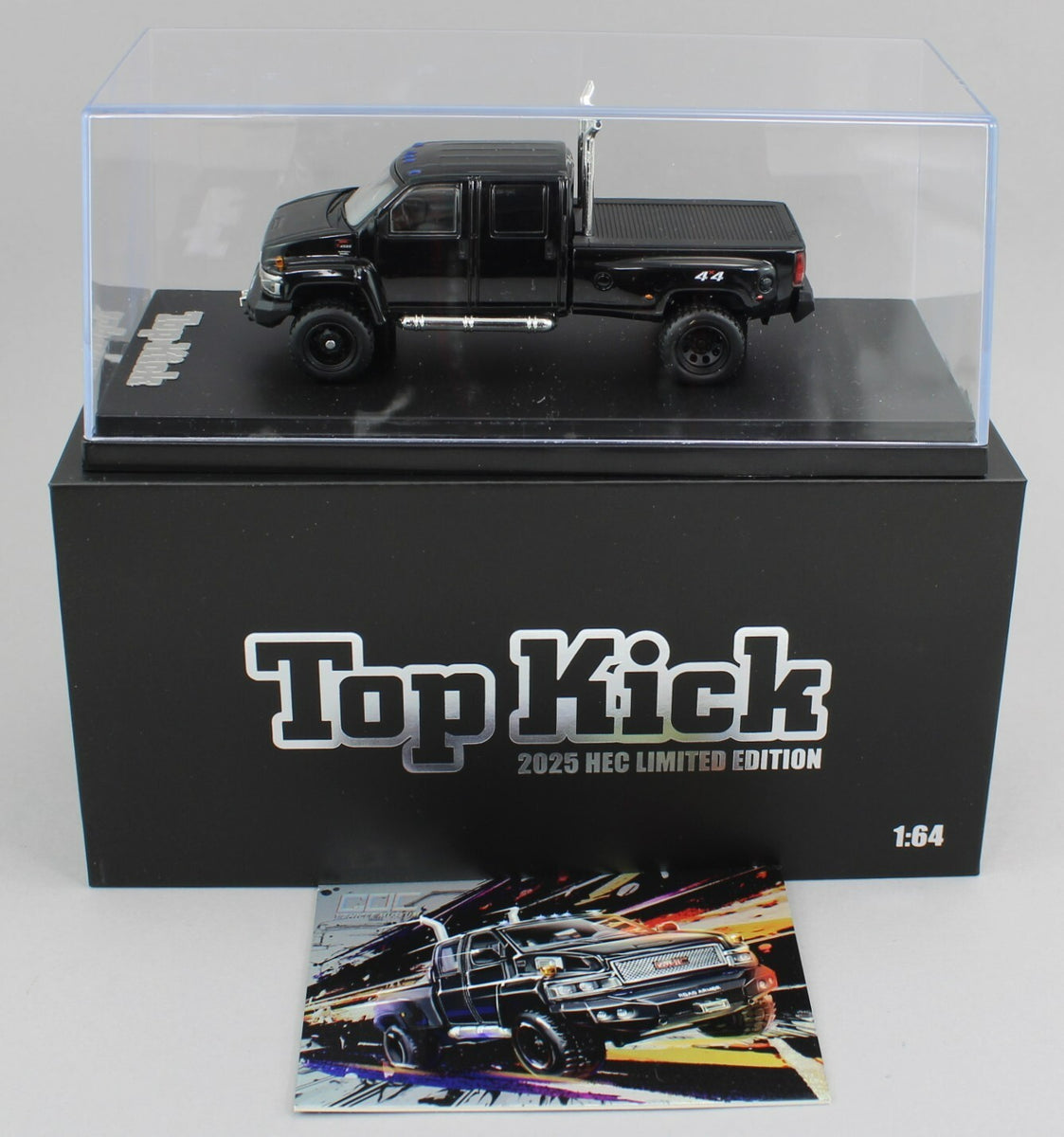 1:64 GOC *BLACK* GMC TOPKICK *IRONHIDE* 4500 Crew Cab DUALLY Pickup Tr ...