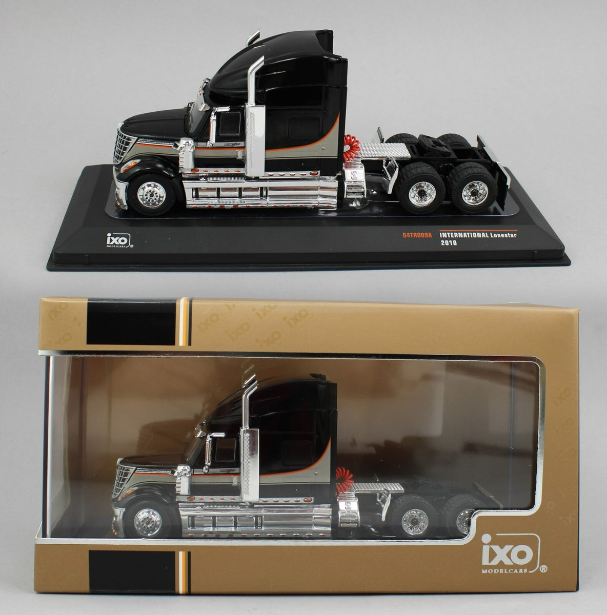 1:64 IXO Models *BLACK & SILVER* International LONESTAR Semi Truck *NI ...