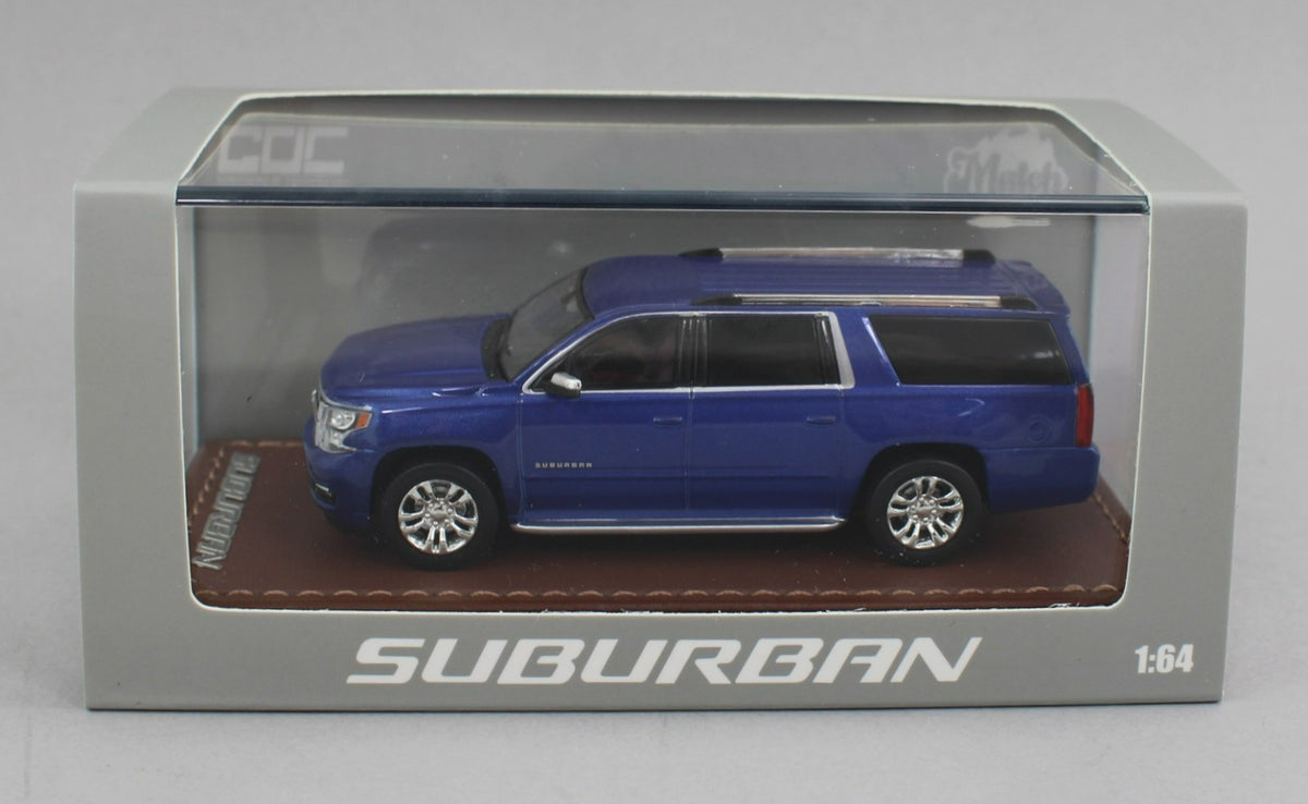 1:64 GOC *BLUE* 2015 Chevrolet SUBURBAN SUV Diecast *HIGH DETAILED* NI ...