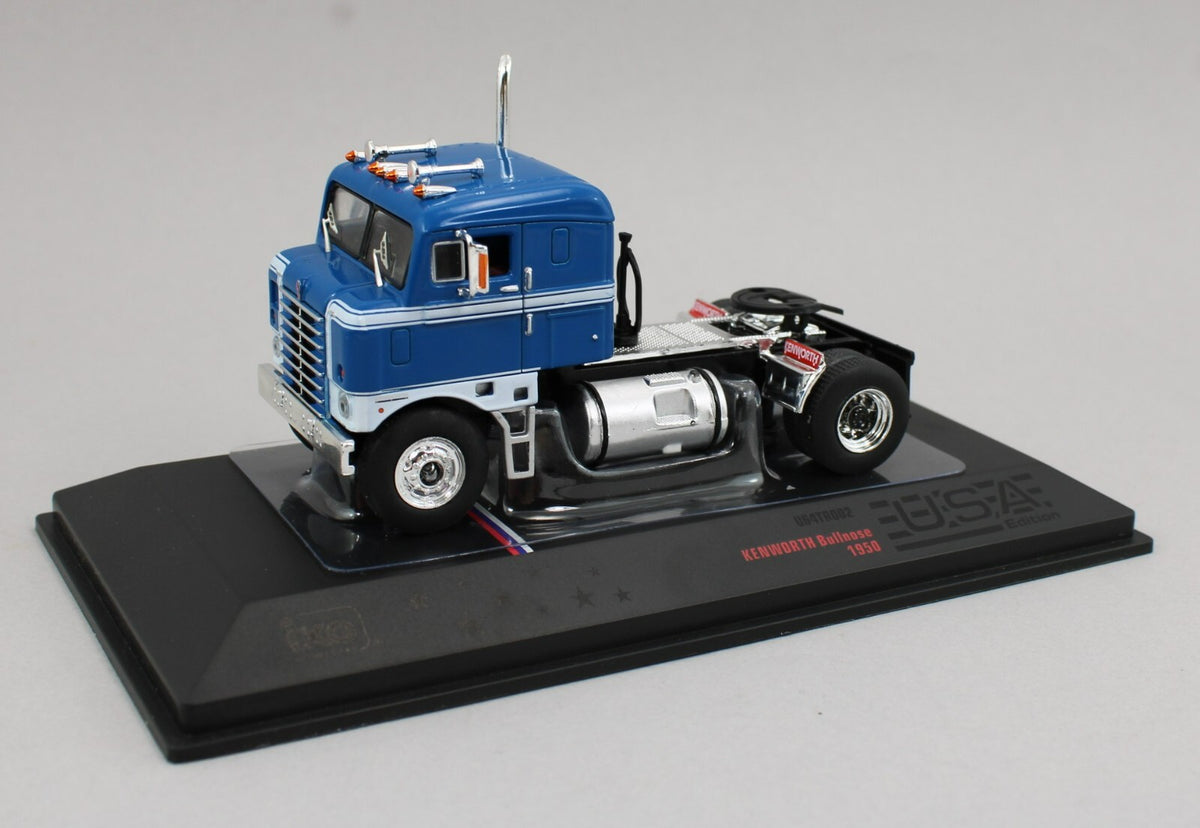 1:64 IXO Models *BLUE & WHITE* 1950 Kenworth Bullnose COE Semi Truck ...