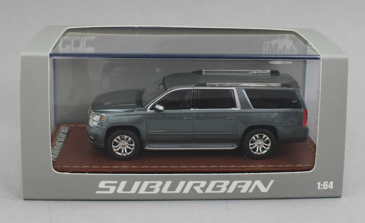 1:64 GOC *GUN METAL* 2015 Chevrolet SUBURBAN SUV Diecast *HIGH DETAILE ...
