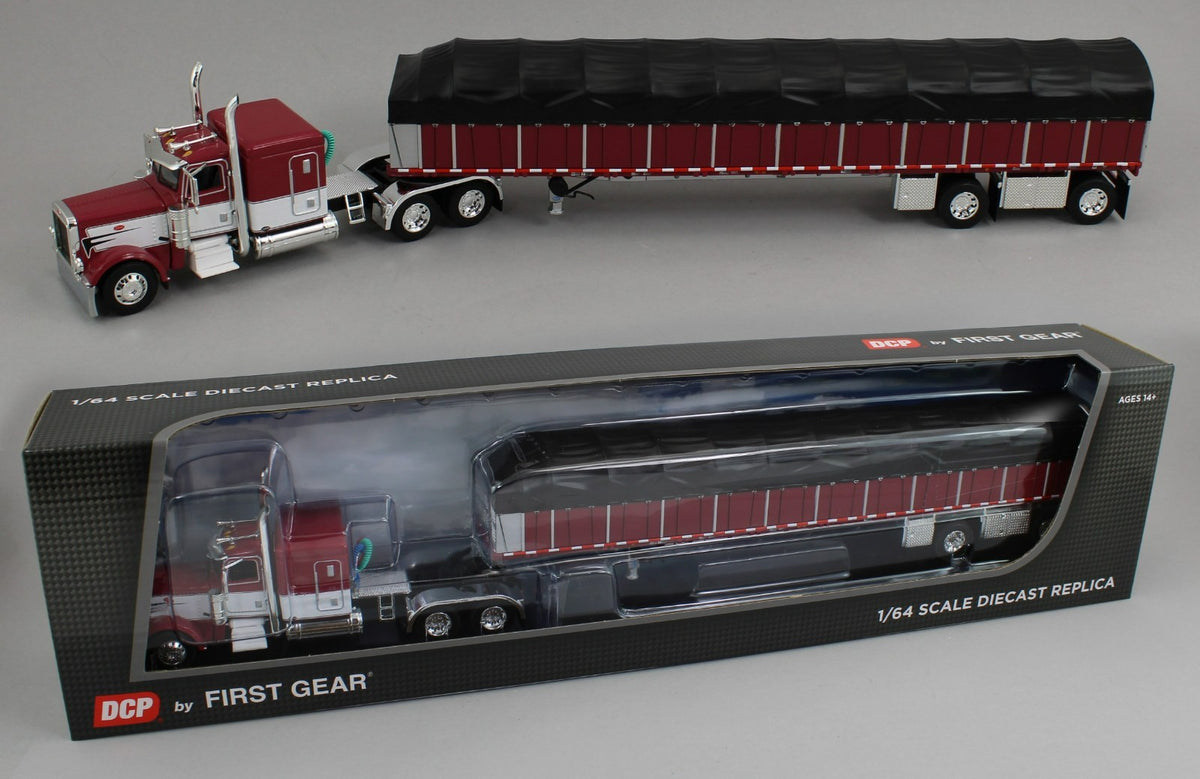 2025 DCP 1:64 *MAROON & WHITE* Peterbilt 389 63" Flattop w/WILSON COVE ...