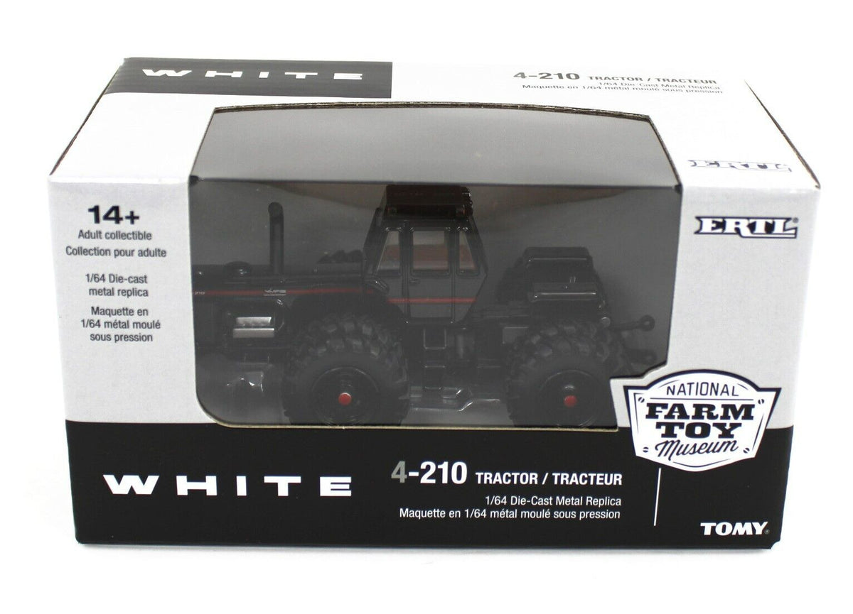 2024 NFTM ED ERTL 1:64 *WHITE* 4-210 *4wd* Tractor w/DUALS *BLACK CHAS ...