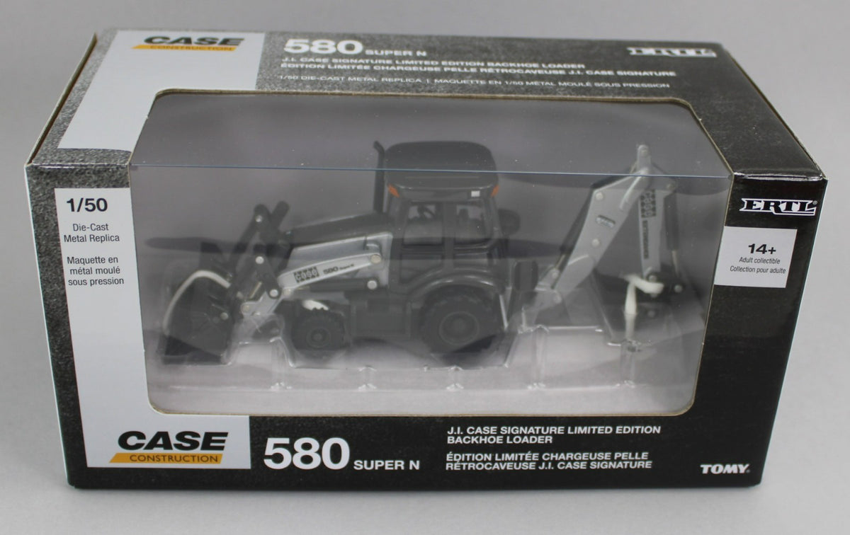 2025 ERTL 1:50 *CASE* Construction SILVER SIGNATURE 580 Super N Backho ...