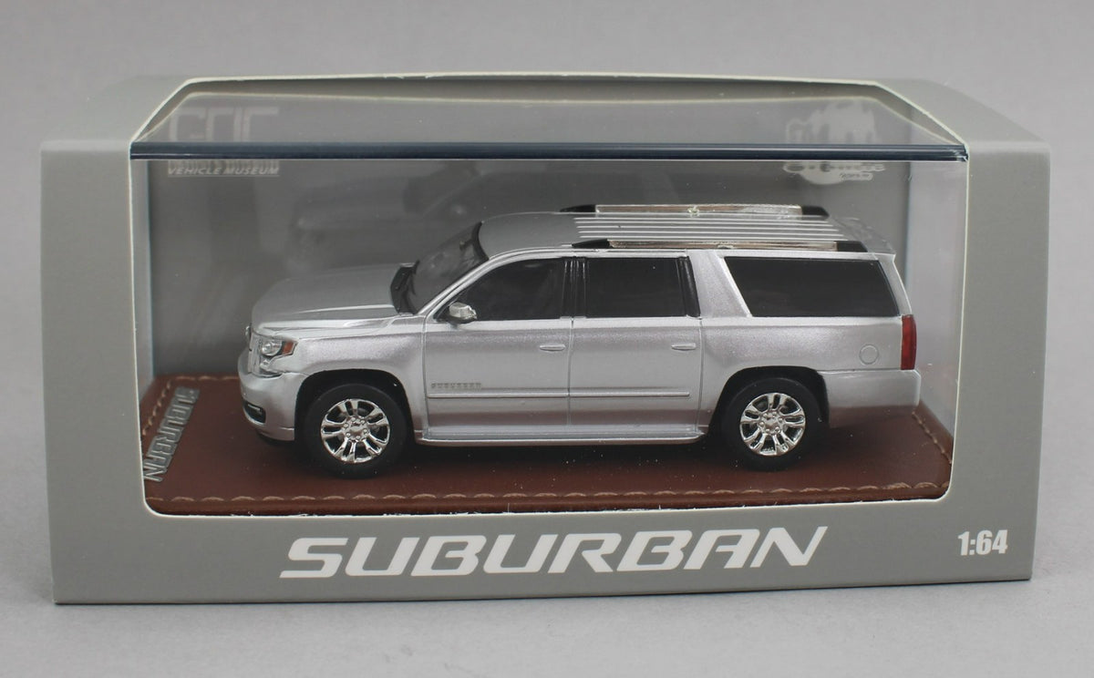 1:64 GOC *SILVER* 2015 Chevrolet SUBURBAN SUV Diecast *HIGH DETAILED ...