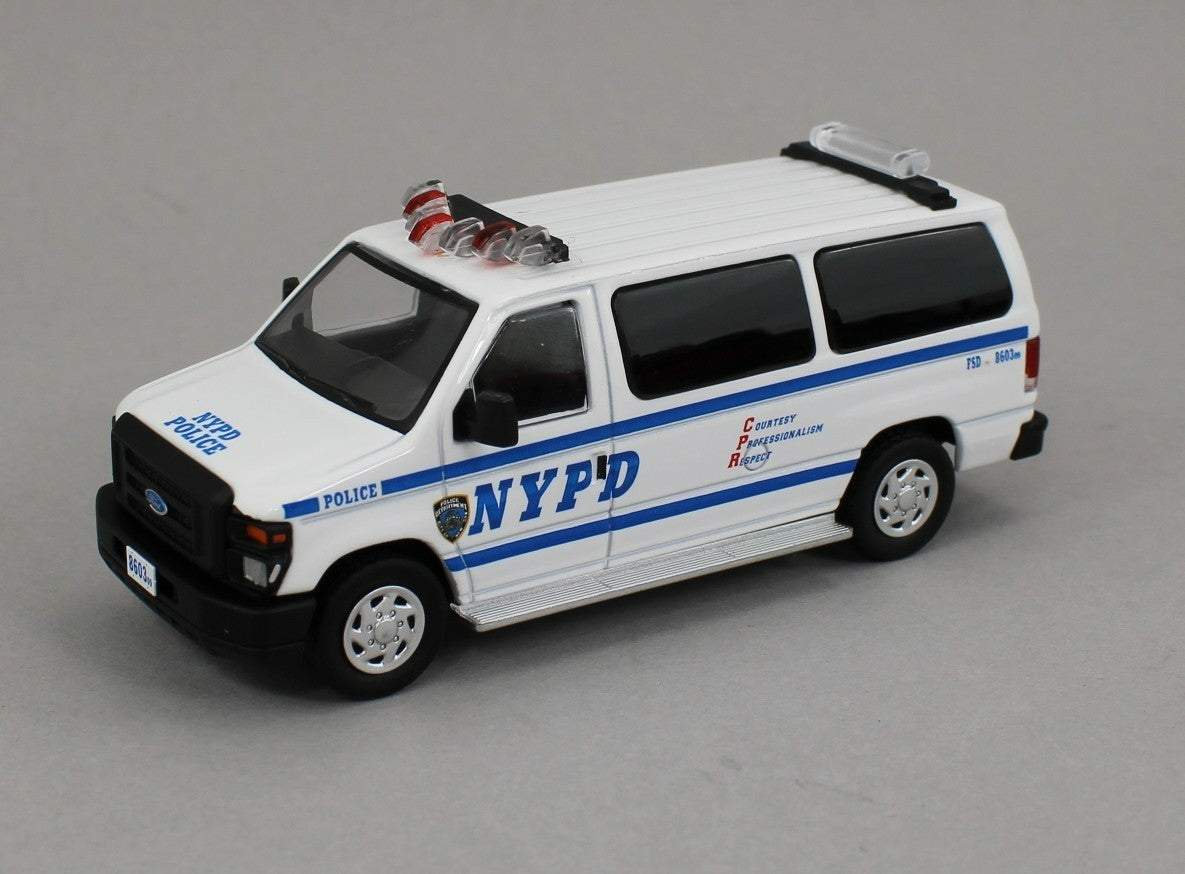 1:64 *596 DIECAST* NYPD Ford E-Series E-350 Police Van *NIB*| mc2-toys