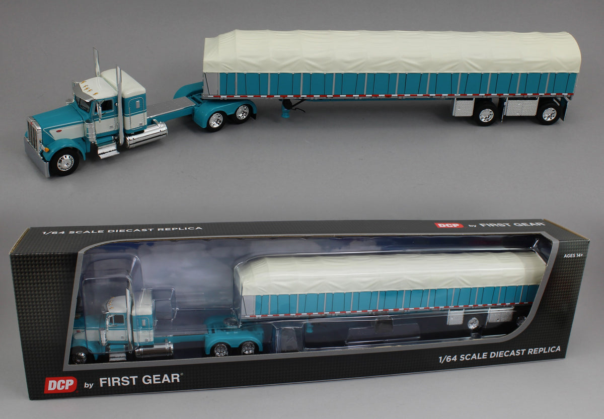 DCP 1:64 *TURQUOISE & WHITE* Peterbilt 379 36" Flattop w/Wilson COVERE ...