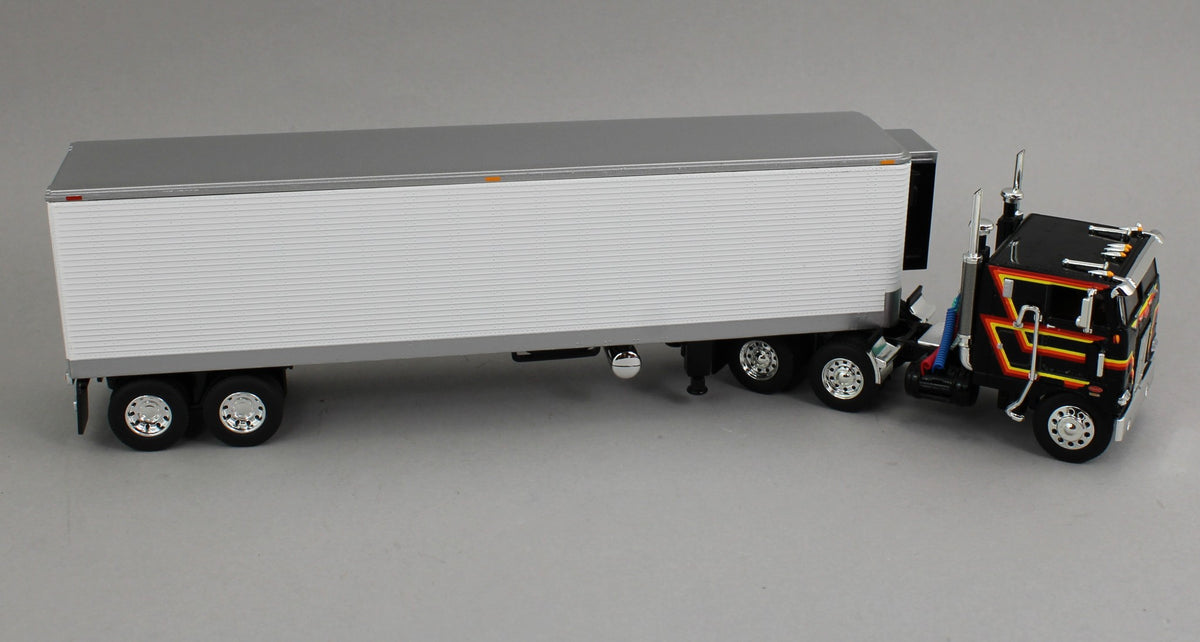2025 DCP 1:64 *BLACK* Peterbilt 352 COE 86" w/Vintage 40' Reefer Trail ...