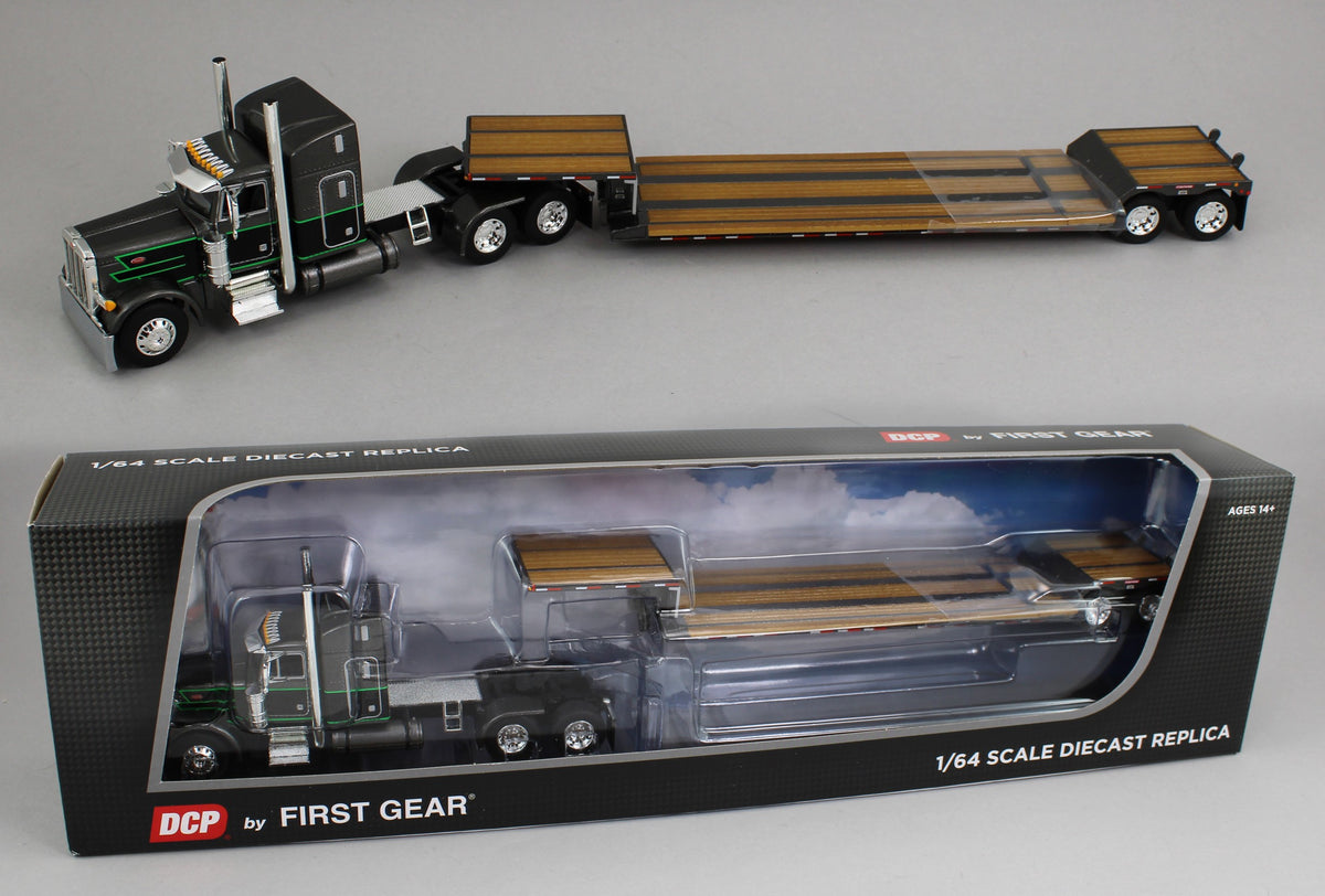 2025 DCP 1:64 *GUN METAL GRAY & BLACK* Peterbilt 379 48" Midroof Sleep ...