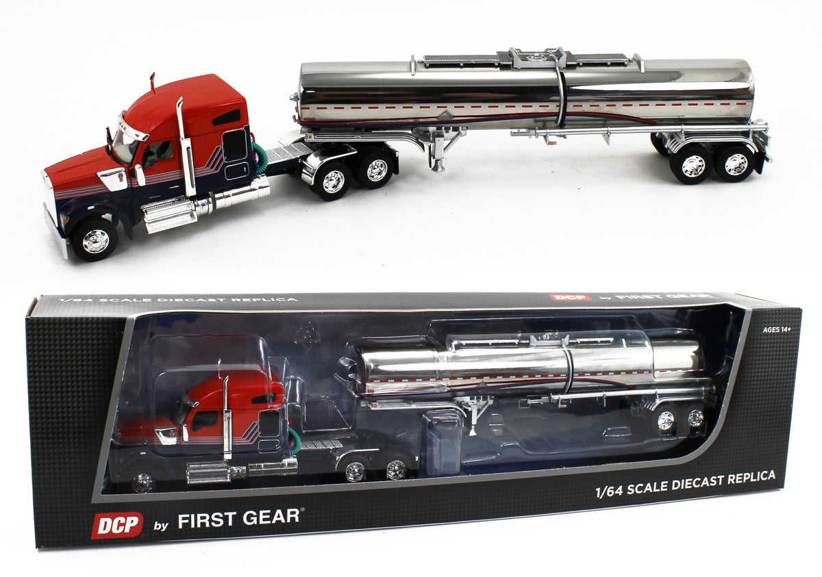 DCP 1:64 *RED & BLUE* Kenworth W990 Midroof & CHROME Brenner Chemical ...
