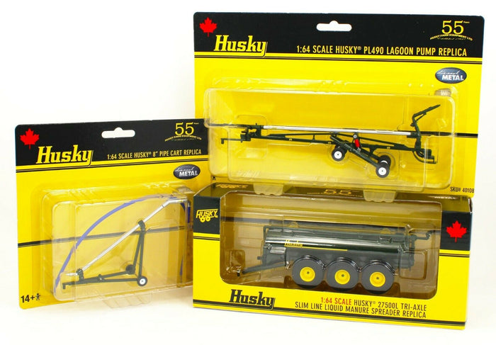 DCP 1:64 *HUSKY* 3-PIECE Manure Spreading Set Spreader Pump Pipe *DIEC ...