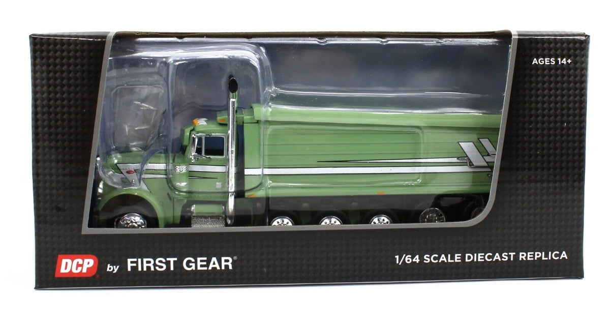 2023 DCP 1:64 *GREEN & WHITE* Peterbilt 379 5-AXLE MAC Dump Truck *NIB ...