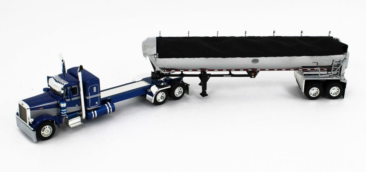 2022 DCP 1:64 BLUE Stretched Peterbilt 379 36" Flat MAC Half Round End ...