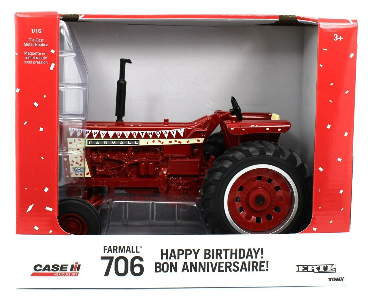 2022 ERTL 1:16 CASE IH *HAPPY BIRTHDAY TRACTOR* Farmall 706 Diesel WF ...