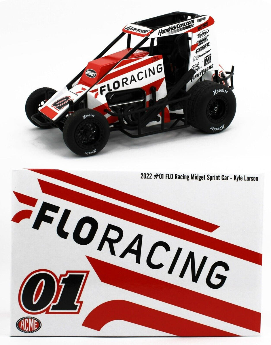 2022 ACME 1:18 MIDGET *KYLE LARSON* #01 Flo Racing Car *NIB*| mc2-toys