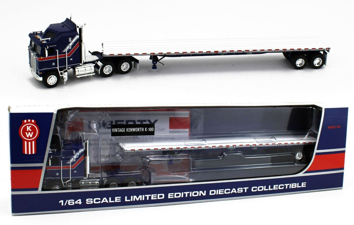 2023 DCP 1:64 *LIBERTY EDITION* Kenworth W900A & K-100 COE w/FLATBEDS ...