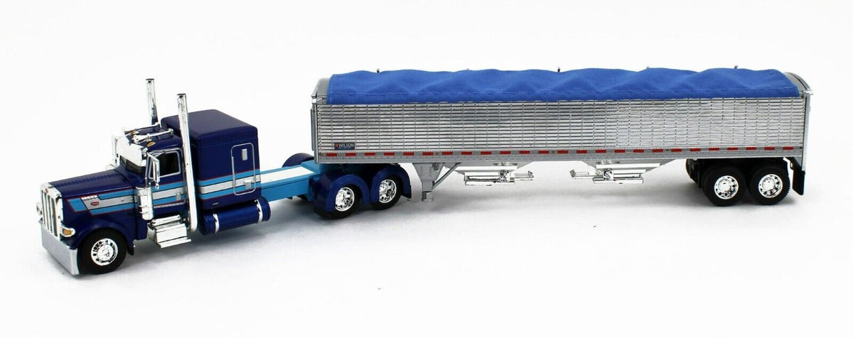 2023 DCP 1:64 *BLUE BABY BLUE* Peterbilt 389 63" Flattop w/WILSON GRAI ...