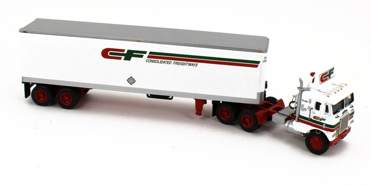 DCP 1:64 *CONSOLIDATED FREIGHTWAYS CF* White Freightliner COE w/40' Tr ...