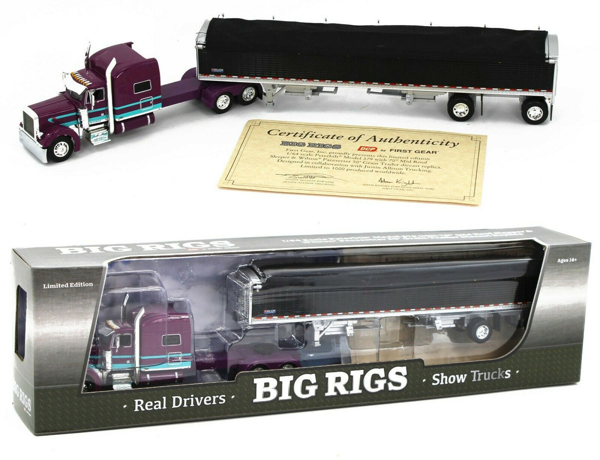 2021 DCP 1:64 *BIG RIGS #4* Justin Allison Peterbilt 379 w/Wilson Grai ...