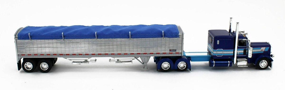 2023 DCP 1:64 *BLUE BABY BLUE* Peterbilt 389 63" Flattop w/WILSON GRAI ...