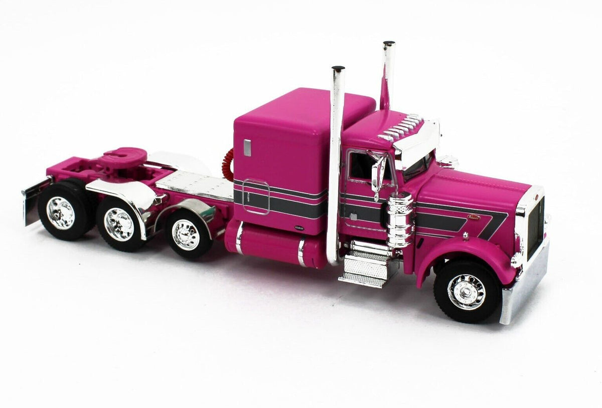 DCP 1:64 *HOT PINK* Peterbilt 379 63" Flattop WILSON 50' Belt Grain Tr ...