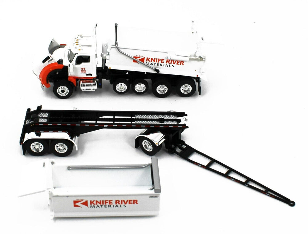 2022 DCP 1:64 *KNIFE RIVER* Kenworth T880 Rogue Dump Truck & Transfer ...