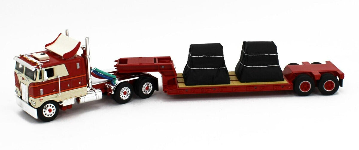 2023 DCP 1:64 *RED & CREAM* Peterbilt 352 COE 110" w/Rogers Lowboy & L ...