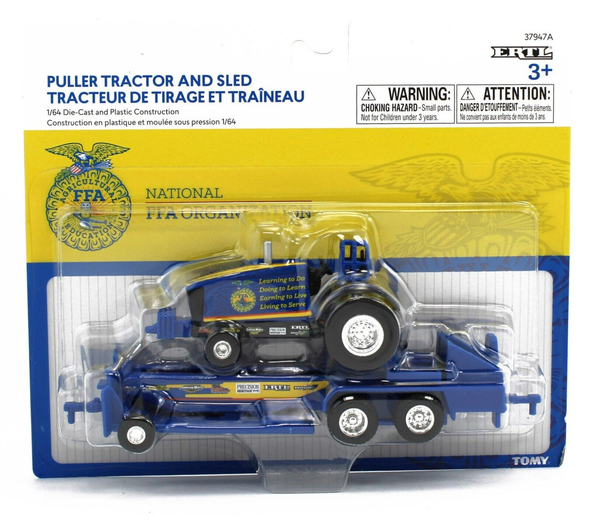 ERTL 1:64 NEW HOLLAND *FFA* Version *B* TRACTOR PULLER* w/PULLING SLED ...