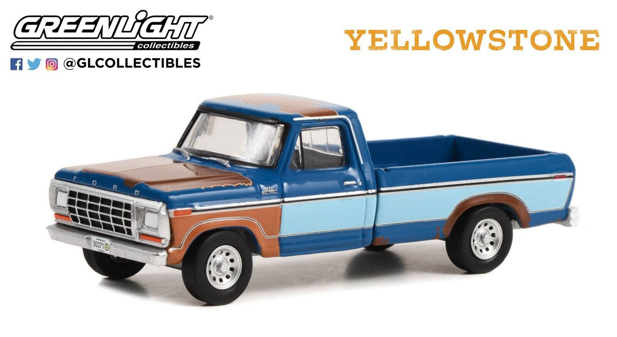 1:64 Greenlight *HOLLYWOOD 38* YELLOWSTONE 1978 Ford F-250 Pickup Truc ...