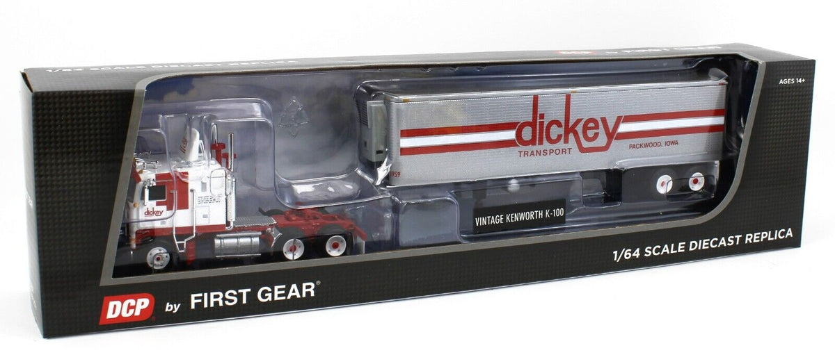 2023 DCP 1:64 *DICKEY TRANSPORT* Kenworth K100 COE w/40' Vintage Reefe ...