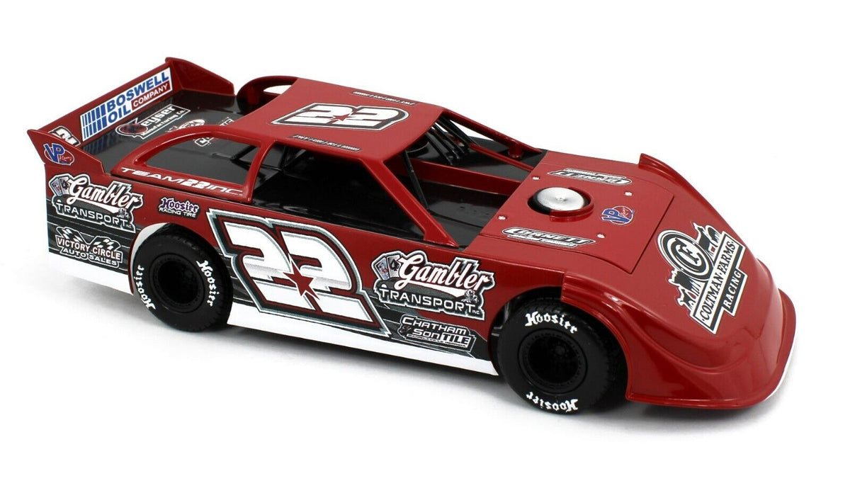 1:24 ADC Dirt Late Model *PAYTON FREEMAN* #22 Gambler Transport DW223M ...