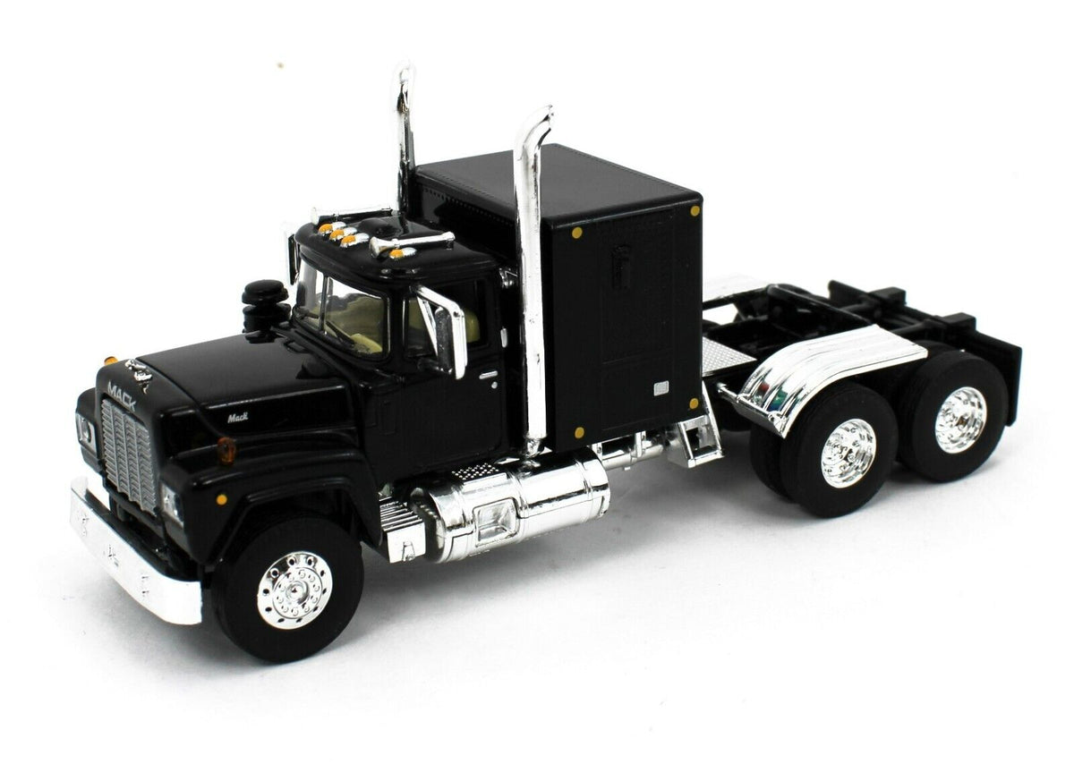 DCP 1:64 *MACK R MODEL* Red Black White Semi Truck Flattop Sleeper 3pc ...